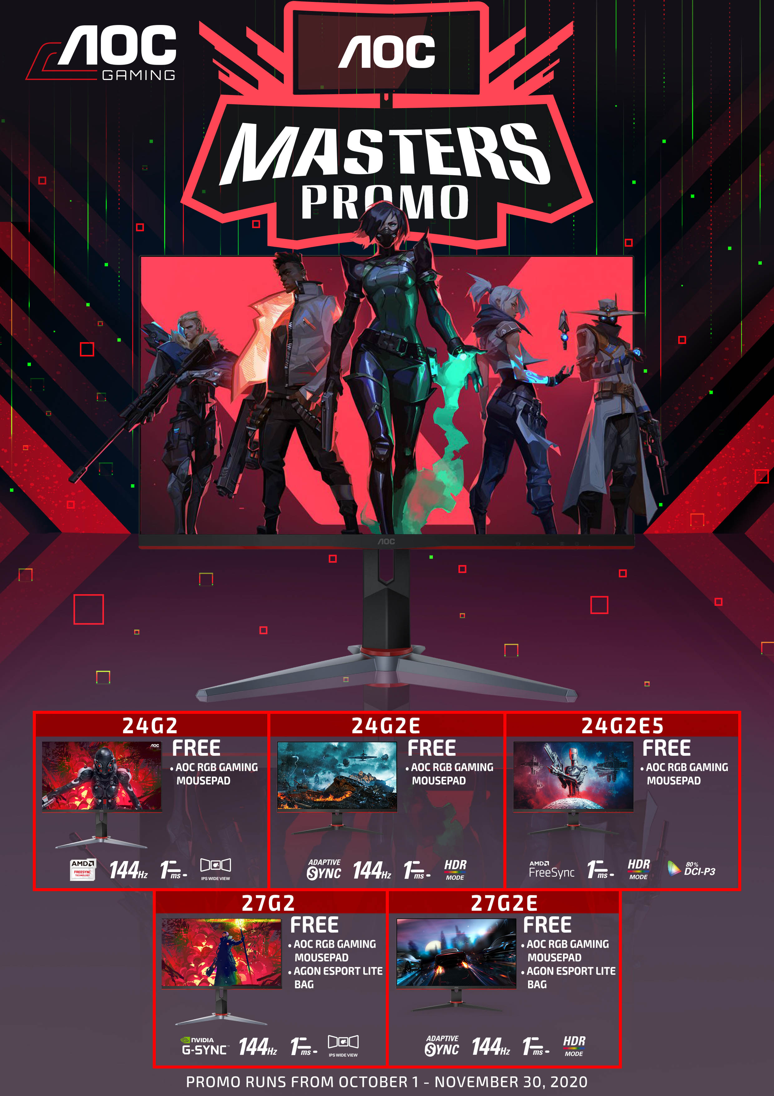 AOC Masters Promo: Bring Home the Ace with AOC G2 Gaming Monitors ...