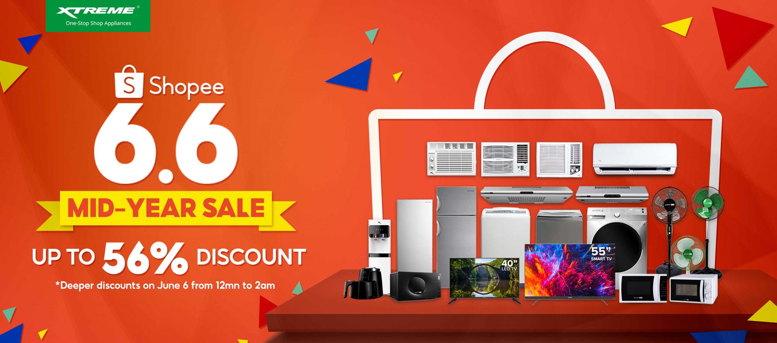 Big savings up to 56% on XTREME Appliances this Lazada & Shopee 6.6 Mid ...