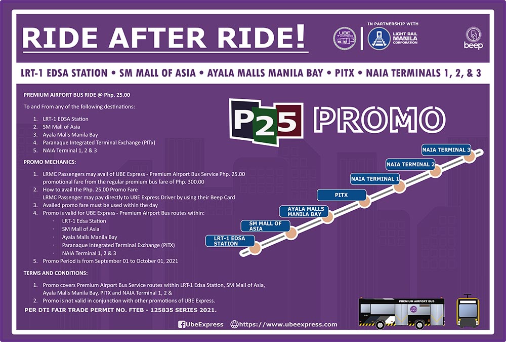 LRMC, UBE Express, Inc. partner for new LRT-1 EDSA to NAIA Terminal ...