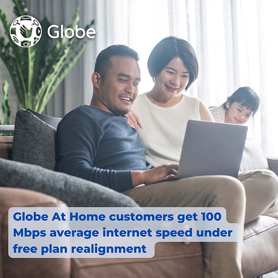 Globe At Home customers get 100 Mbps average internet speed under free ...