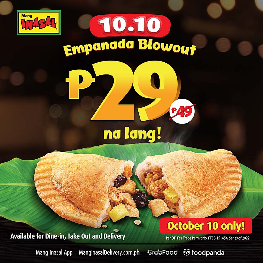 THIS 10.10 ONLY: Enjoy Mang Inasal Empanada for P29! - MegaBites