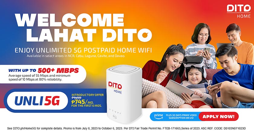 DITO Unveils New Mobile Postpaid FLEXPlans and Home Unli 5G WiFi ...