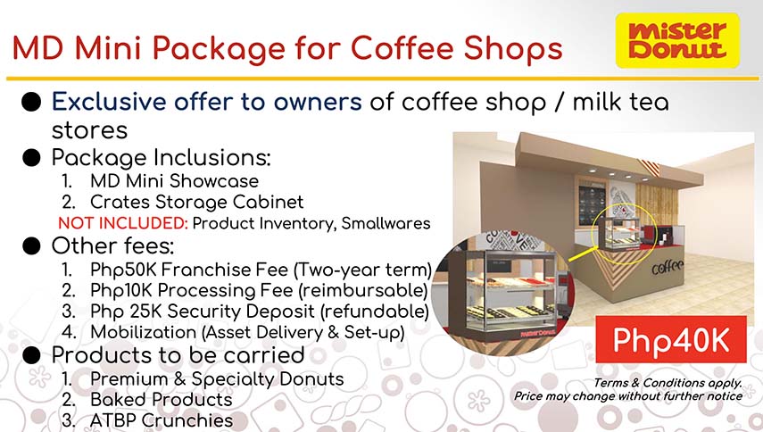 Own a Mister Donut Franchise For PHP100K Through The 90-Day Business ...