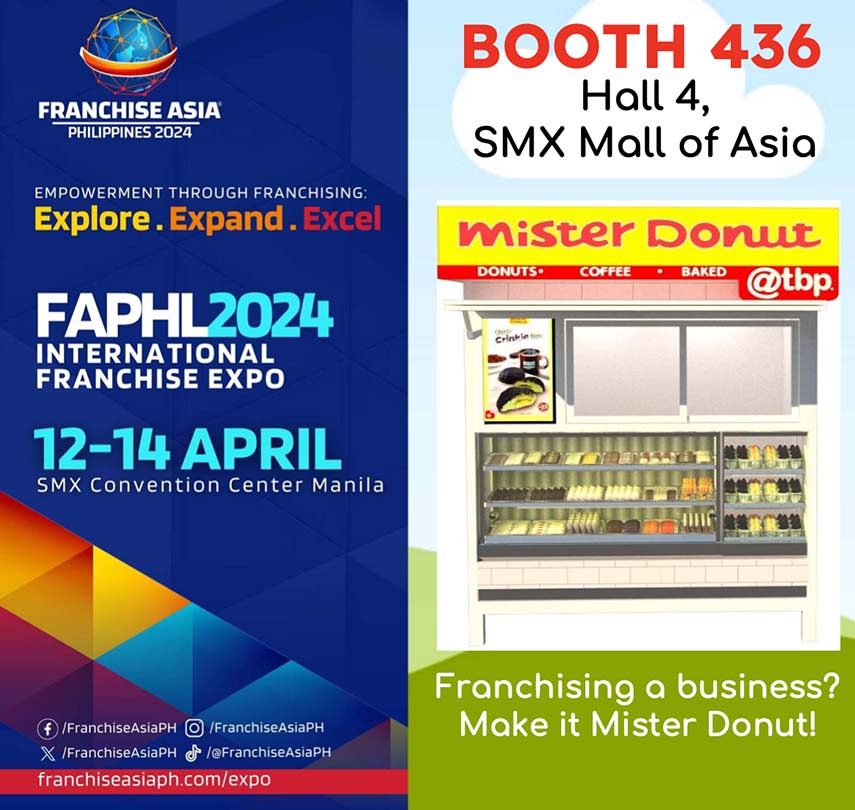 Own a Mister Donut Franchise For PHP100K Through The 90-Day Business ...