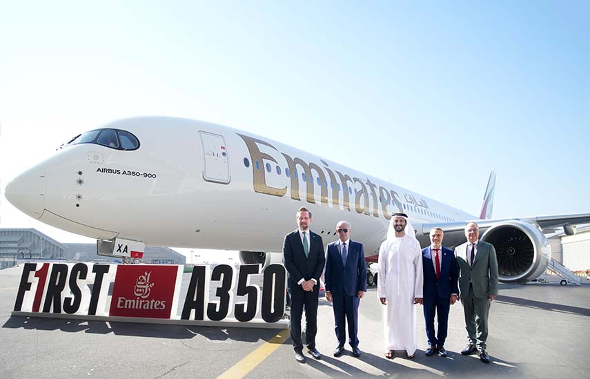 Emirates officially unveils its first A350 aircraft - MegaBites