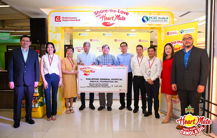 Jolly Heart Mate Canola Oil Extends Community Support with PHP1.2M ...